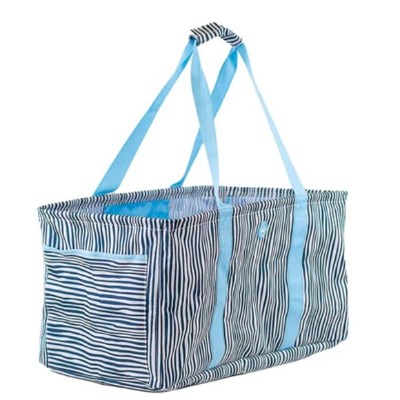 Bags | Nwt Fiji Collapsible Tote In Royal And Palace Blue | Poshmark